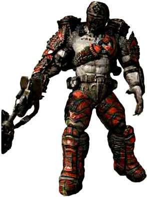 NECA Gears of War 2 Series 4 Locust Grenadier Action Figure Helmeted ...