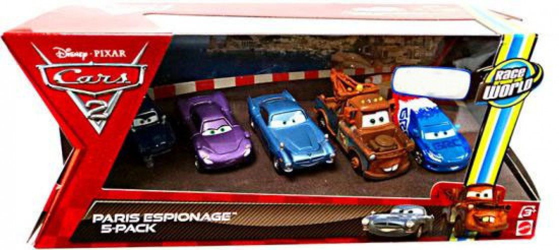 Disney Pixar Cars Cars 2 Multi-Packs Paris Scene Espionage 5-Pack ...