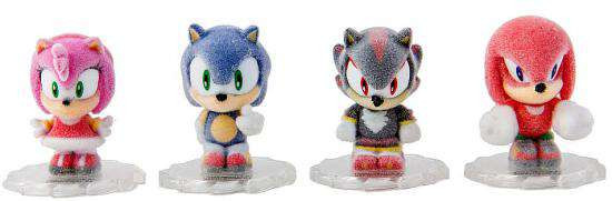 Sonic The Hedgehog Sonic the Hedgehog 1 Mini Figure 4-Pack Flocked ...