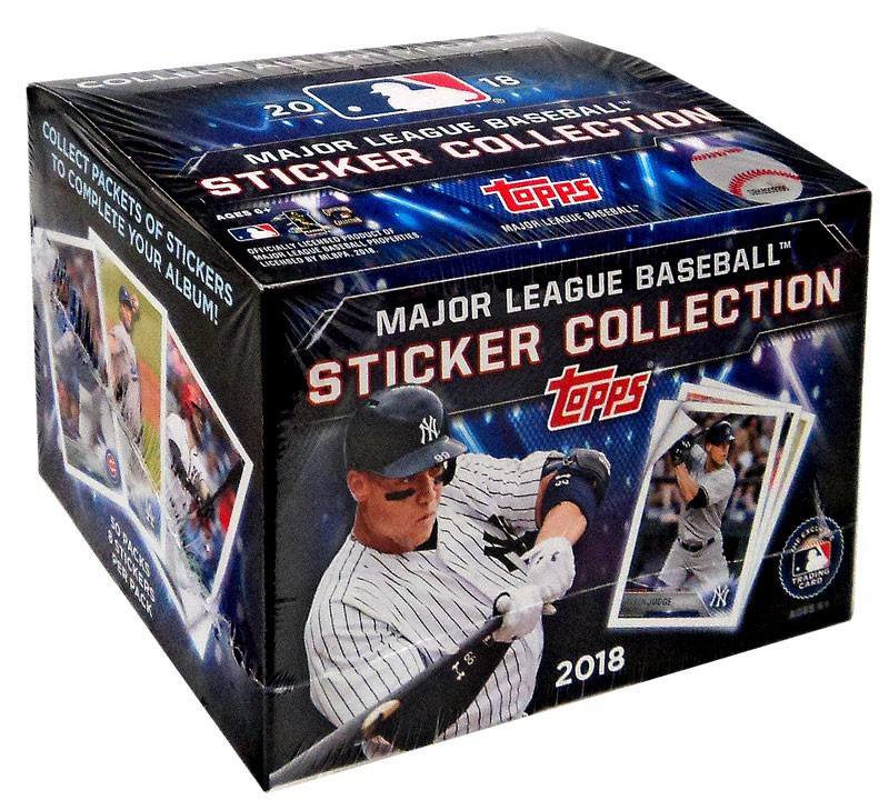 MLB Topps 2018 Baseball Sticker Collection Box 50 Packs - ToyWiz