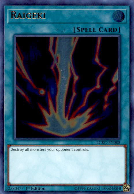 YuGiOh Kaiba Legendary Collection Single Card Ultra Rare Raigeki LCKC ...