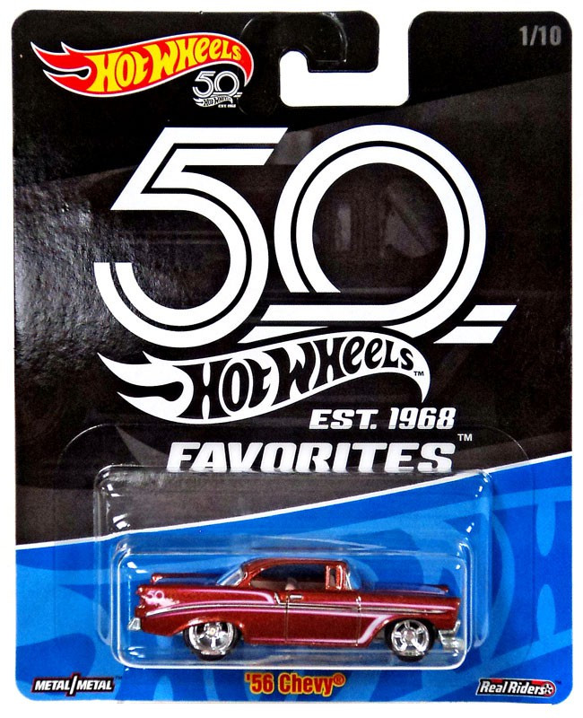 Hot Wheels 50th Anniversary Favorites 56 Chevy 164 Die-Cast Car 110 ...