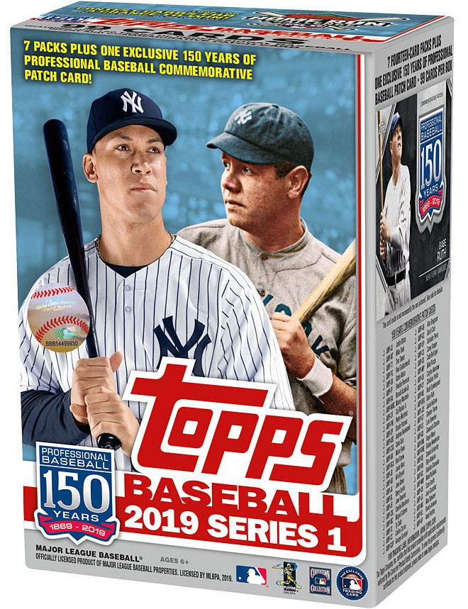 MLB Topps 2019 Series 1 Baseball Trading Card BLASTER Box 7 Packs 1 ...