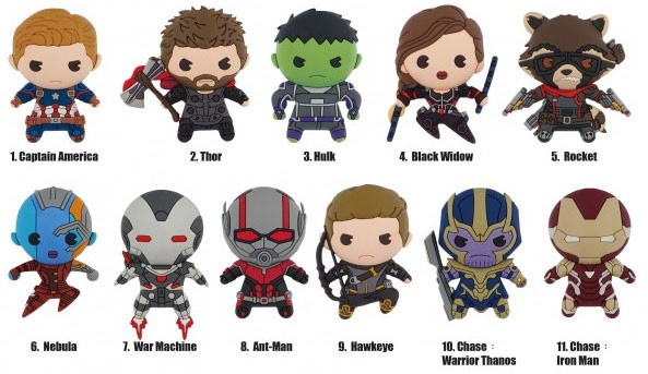 Marvel 3D Figural Foam Bag Clip Series 1 Avengers Endgame Mystery Box ...