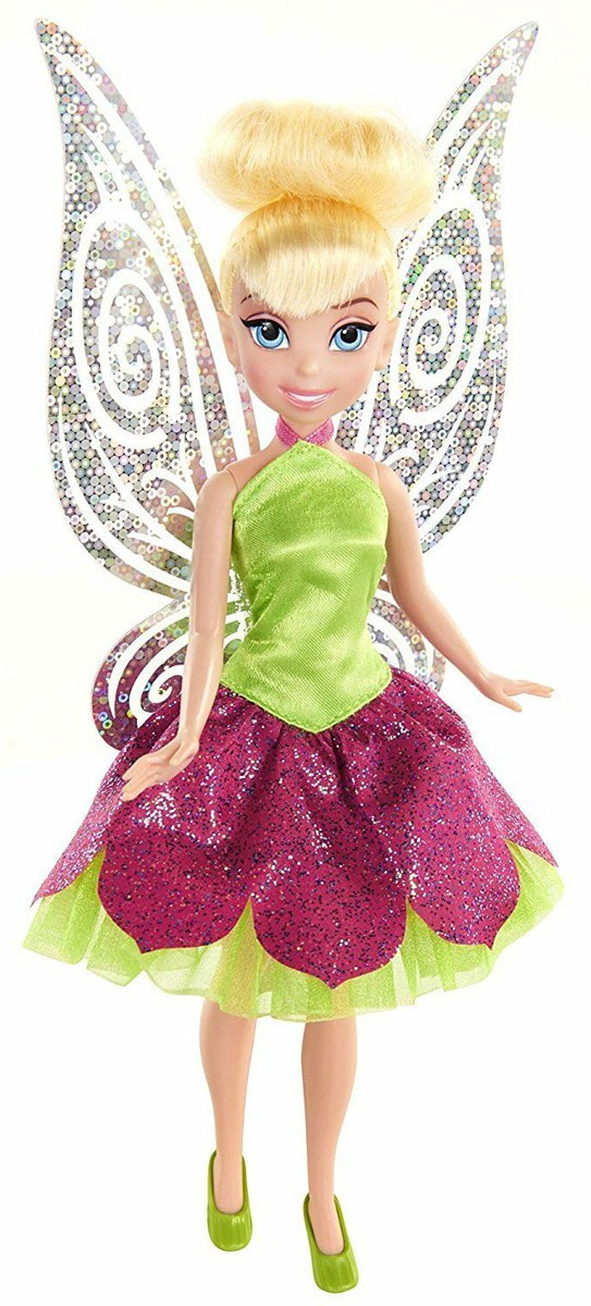 Disney Fairies Tink Doll Pink Dress Jakks Pacific - ToyWiz