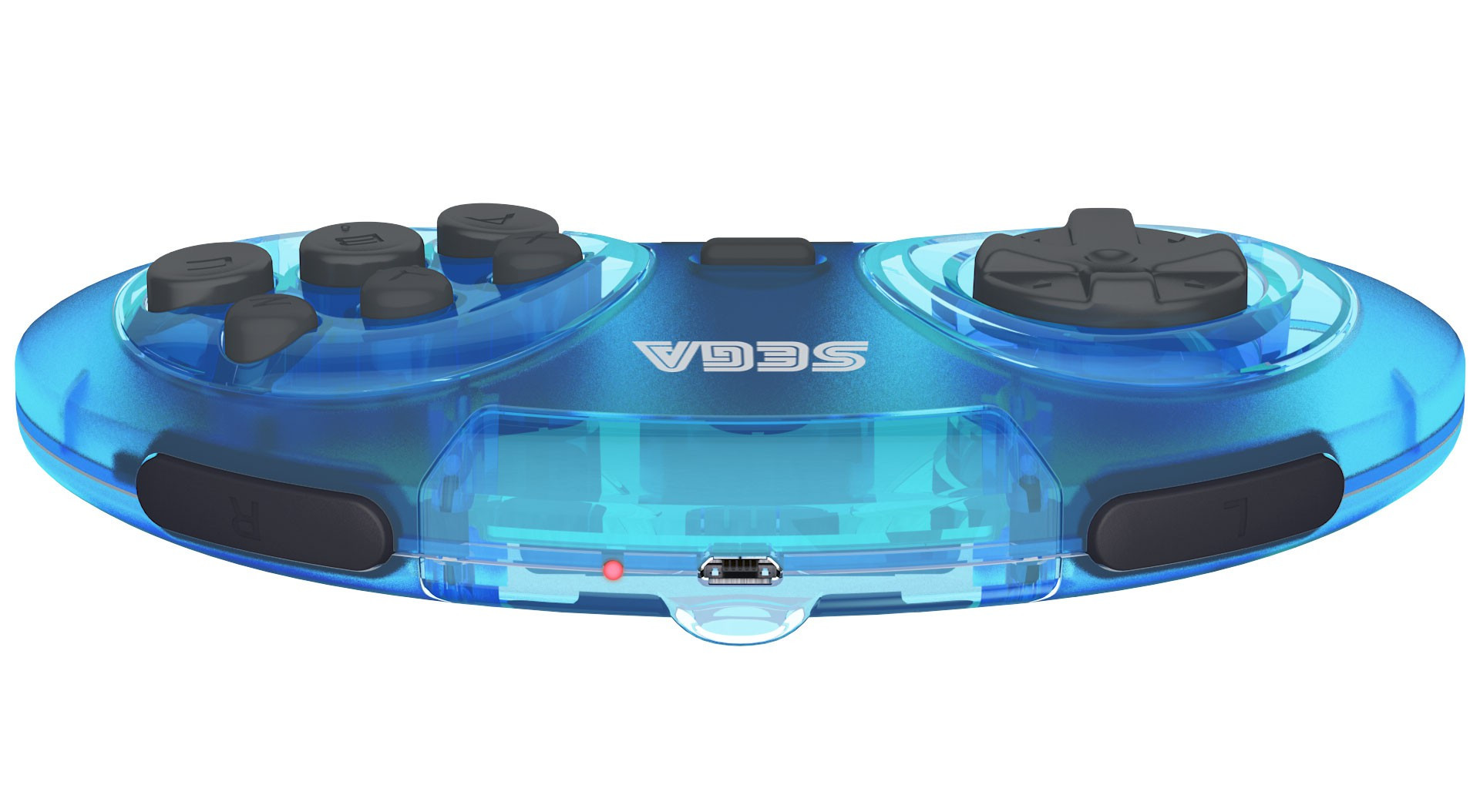 Sega Sega Genesis 8-Button USB Port Wireless Controller Clear Blue, 2 ...