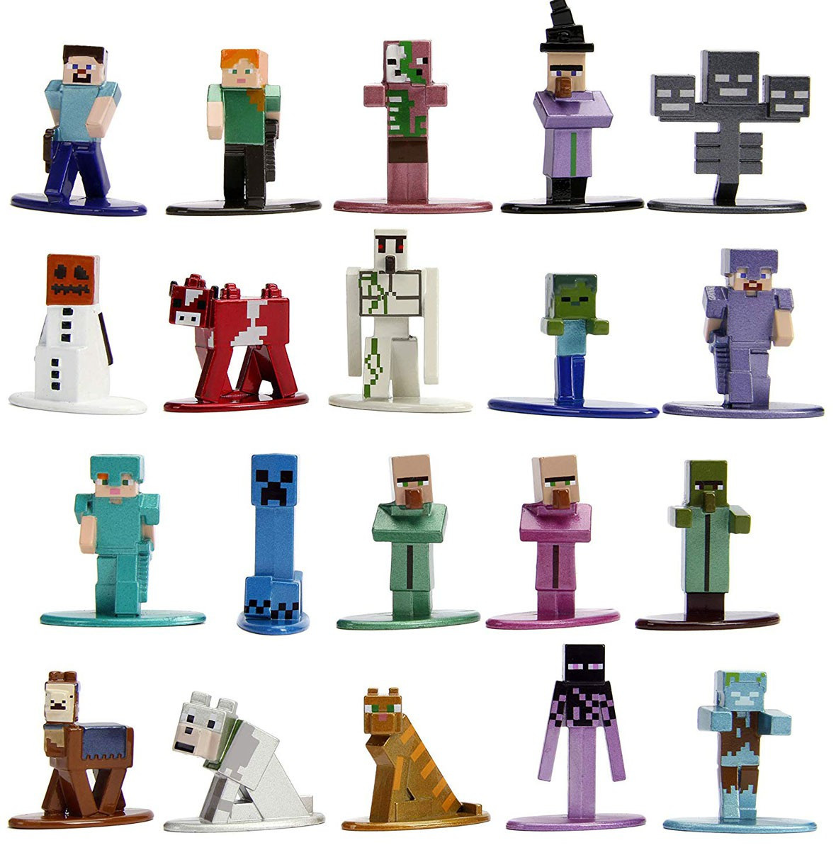 Minecraft Nano Metalfigs Minecraft Diecast Figure 20-Pack Version 2 ...