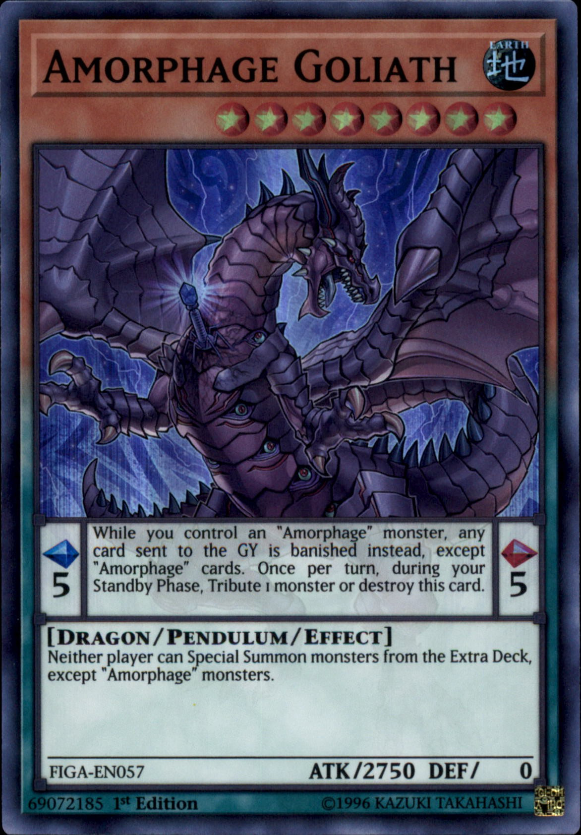 YuGiOh Fists of the Gadgets Single Card Super Rare Amorphage Goliath ...