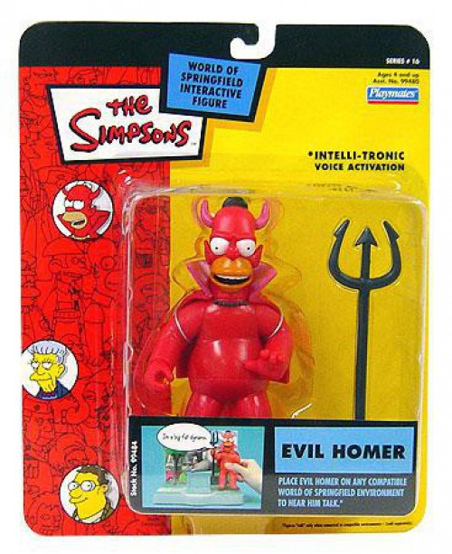 The Simpsons Series 16 Homer Simpson Action Figure Evil Playmates - ToyWiz