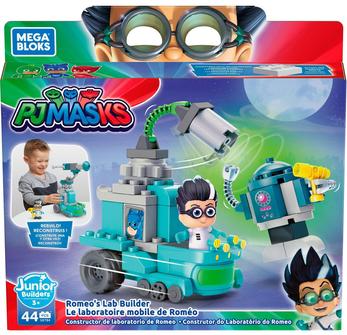 Mega Bloks Disney Junior PJ Masks Romeos Lab Builder Set GKT84 - ToyWiz