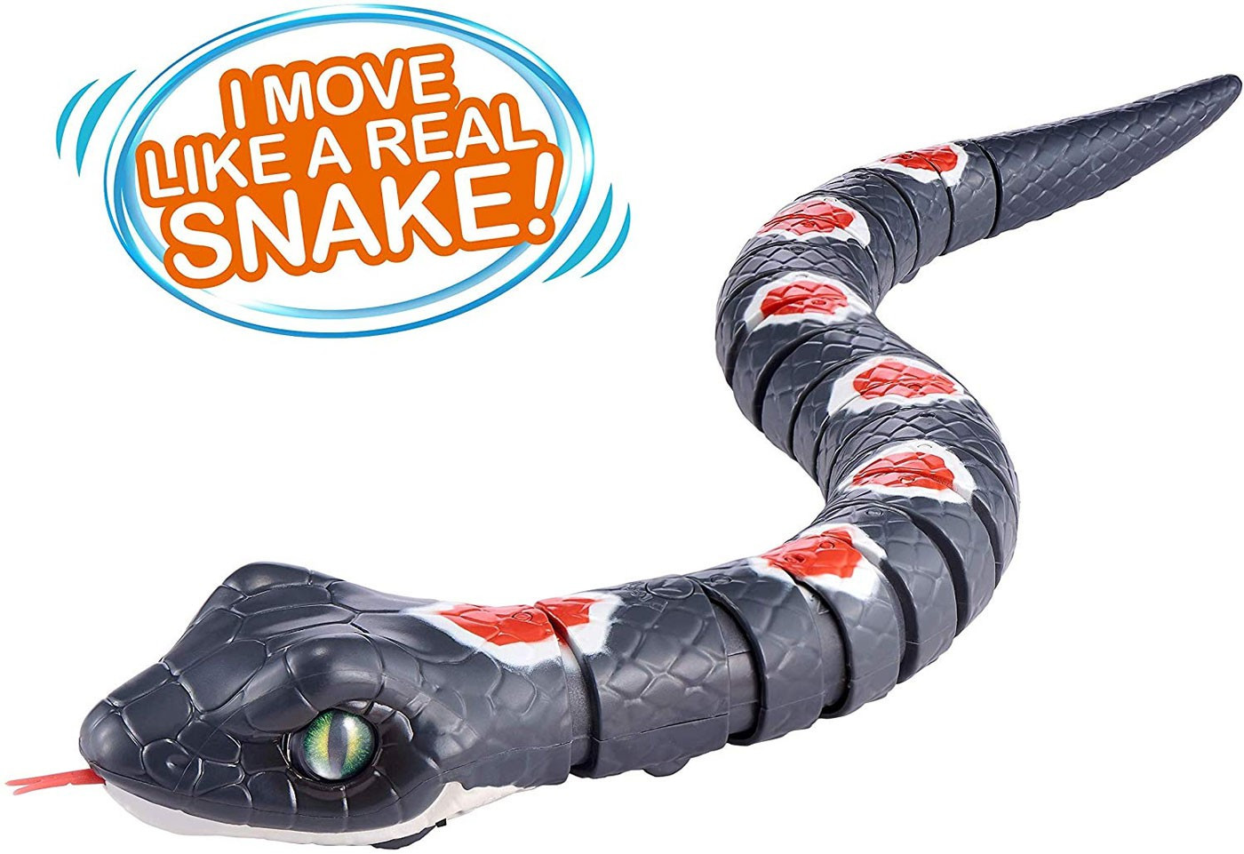 Robo Alive Slithering Snake Robotic Pet Figure Black Zuru Toys - ToyWiz