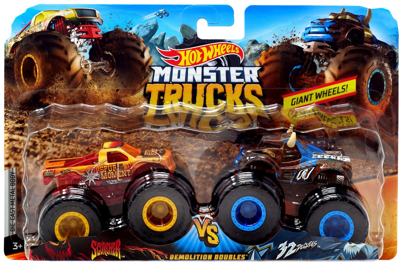 Hot Wheels Monster Trucks Demolition Doubles Spur of the Moment Steer ...