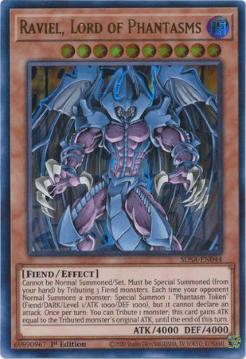 YuGiOh Sacred Beast Structure Deck Single Card Ultra Rare Raviel, Lord of Phantasms SDSA-EN044 ...