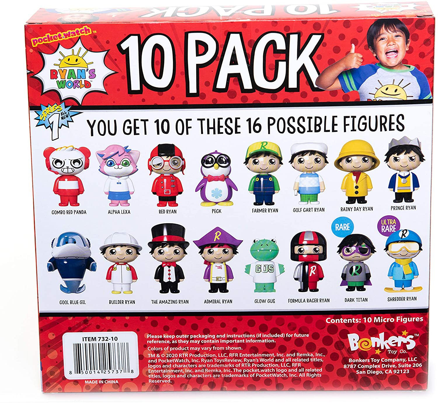 Ryans World Mystery Microverse 10-Pack Exclusive Micro Figure Set ...