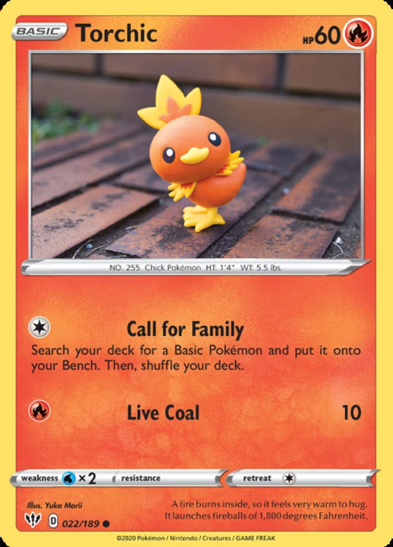 Pokemon Darkness Ablaze Single Card Common Torchic 22 - ToyWiz