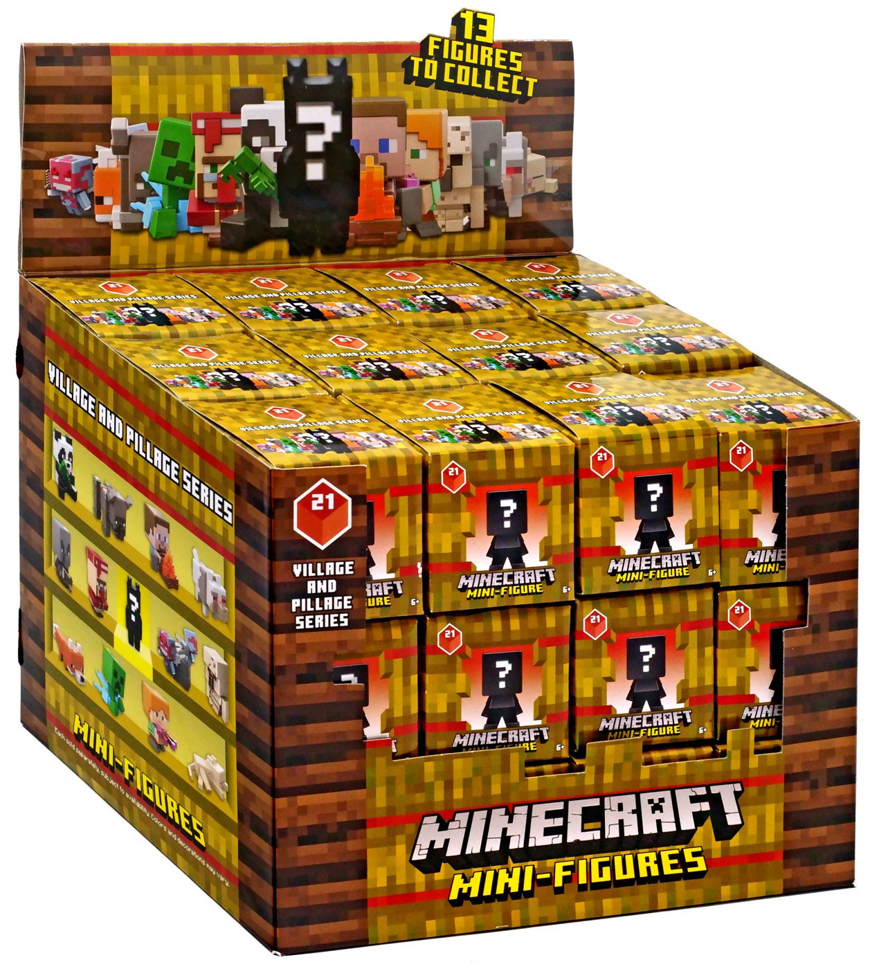 Minecraft Village Pillage Series 21 Mystery Box 36 Packs Mattel Toys ...