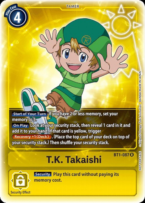 Digimon Trading Card Game 2020 V 1 Single Card Rare T K Takaishi BT1 Digimon Trading Card Game 2020 V 1 Single Card Rare T K Takaishi BT1