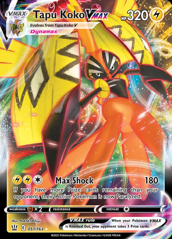 Pokemon Sword Shield Battle Styles Single Card Ultra Rare Tapu Koko ...