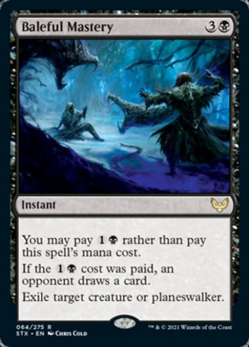 Magic The Gathering Strixhaven School of Mages Single Card Rare Baleful ...