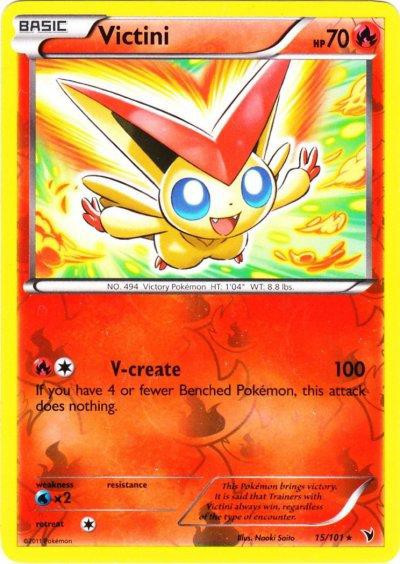 Pokemon Black White Noble Victories Single Card Rare Holo Victini 14 ...