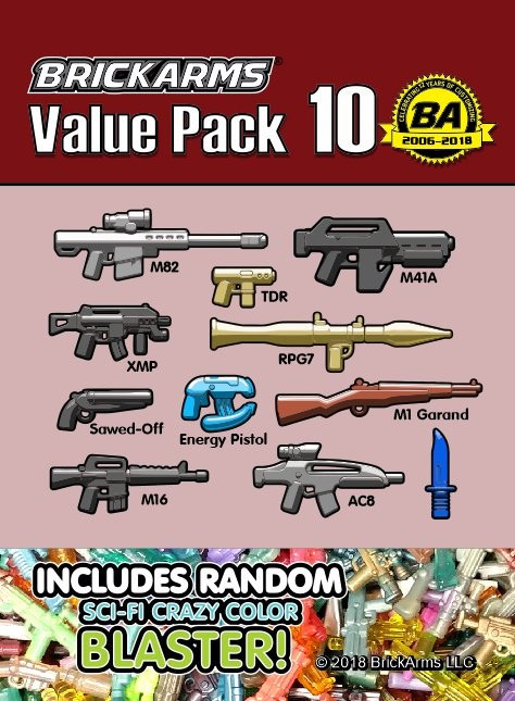 BRICKARMS Exclusive 2.5" Scale Minifigure Weapons and Accessories