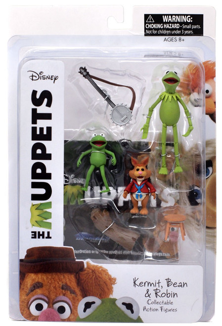 The Muppets Select Series 1 Kermit, Robin Bean Bunny 6 Action Figure ...