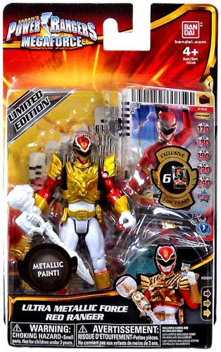 Power Rangers Megaforce Metallic Force Red Ranger Action Figure Bandai ...