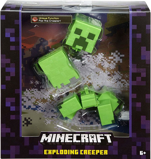 Minecraft Survival Mode Exploding Creeper 5 Action Figure Mattel Toys ...