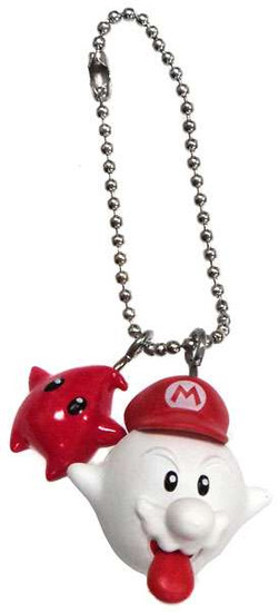 Super Mario Bros. Super Mario Galaxy Boo Mario Red Luma Keychain ...