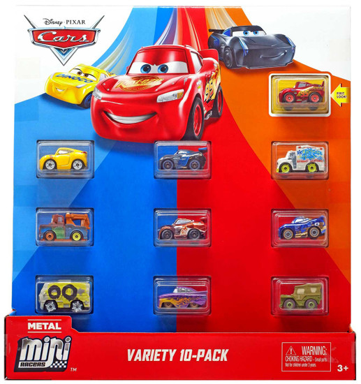 Disney Pixar Cars Die Cast Mini Racers CLASSIC Exclusive 10-Pack Mattel ...
