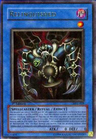 YuGiOh Magic Ruler Single Card Ultra Rare Relinquished MRL-029 - ToyWiz