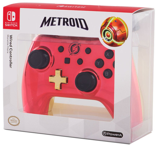 Nintendo Switch Metroid Chrome Samus Video Game Controller Red GOld ...