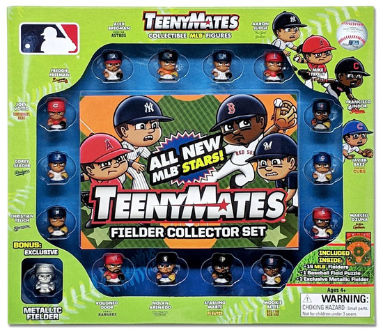 MLB TeenyMates Baseball Fielders Mini Figure 15-Pack Collector Set ...