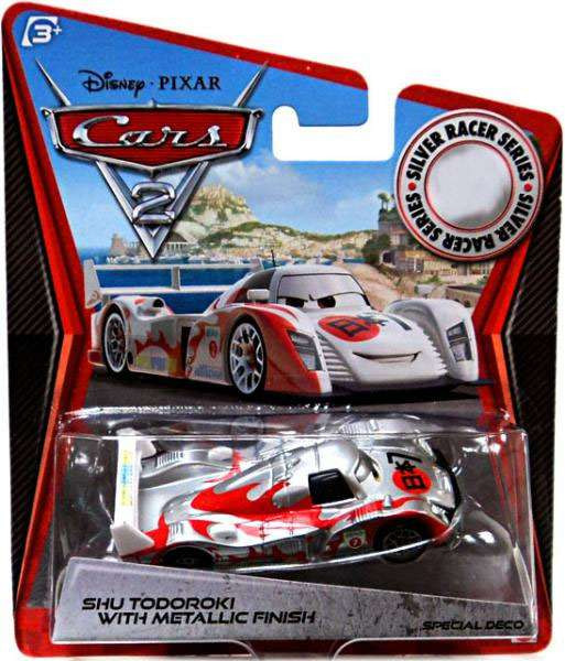 Disney Pixar Cars Cars 2 Silver Racer Series Shu Todoroki with Metallic ...