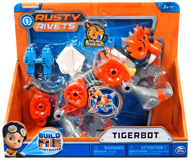 Nickelodeon Rusty Rivets Build Me Rivet System Tigerbot Figure Spin ...