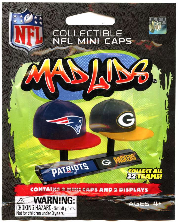 NFL Mad Lids Football Mini Caps Series 1 Mystery Box 24 Packs Party ...