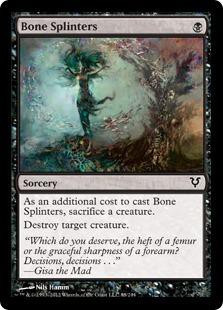 Magic The Gathering Shards of Alara Single Card Common Bone Splinters ...