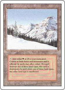 Magic The Gathering Revised Single Card Rare Taiga Near Mint - ToyWiz