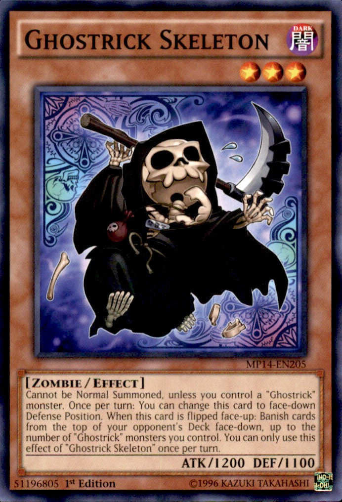 YuGiOh 2014 Mega Tin Single Card Common Ghostrick Skeleton MP14-EN205 ...