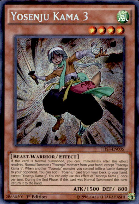 YuGiOh The Secret Forces Single Card Secret Rare Yosenju Kama 3 THSF ...