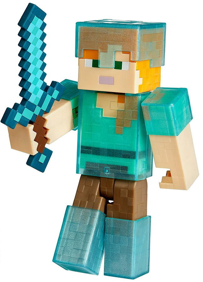 Minecraft Alex in Diamond Armor 5 Action Figure Mattel Toys - ToyWiz