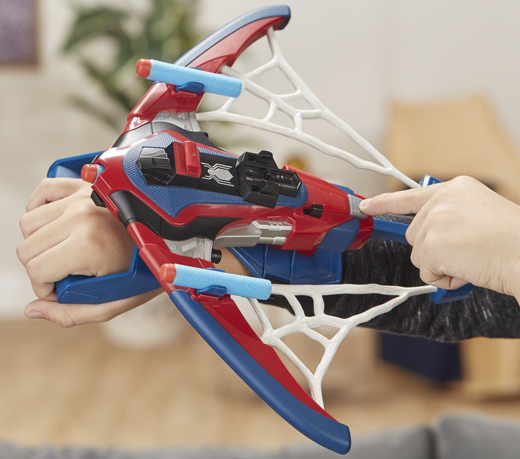 NERF Spider-Man Far From Home Web Shots Spiderbolt Blaster Roleplay Toy ...