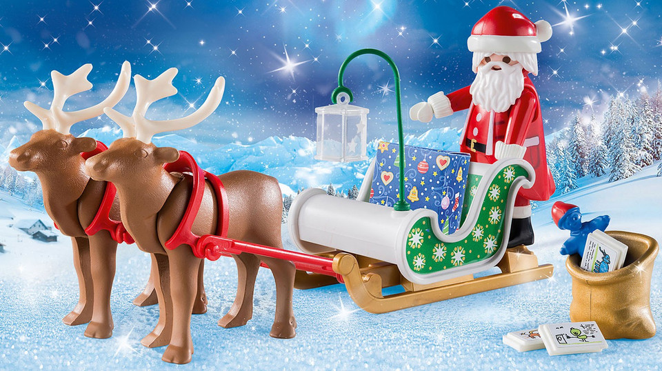 Playmobil Christmas Santas Sleigh with Reindeer Set 9496 - ToyWiz