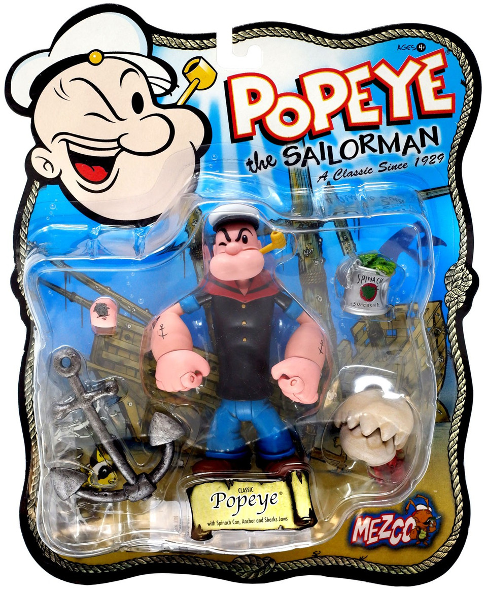 Popeye the Sailor Man Classic Popeye 5 Action Figure Mezco Toyz - ToyWiz