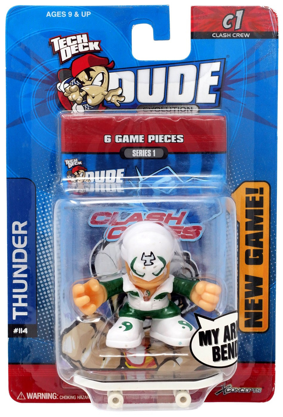 Tech Deck Evolution Clash Crew Series 1 Thunder Mini Figure 114 X ...
