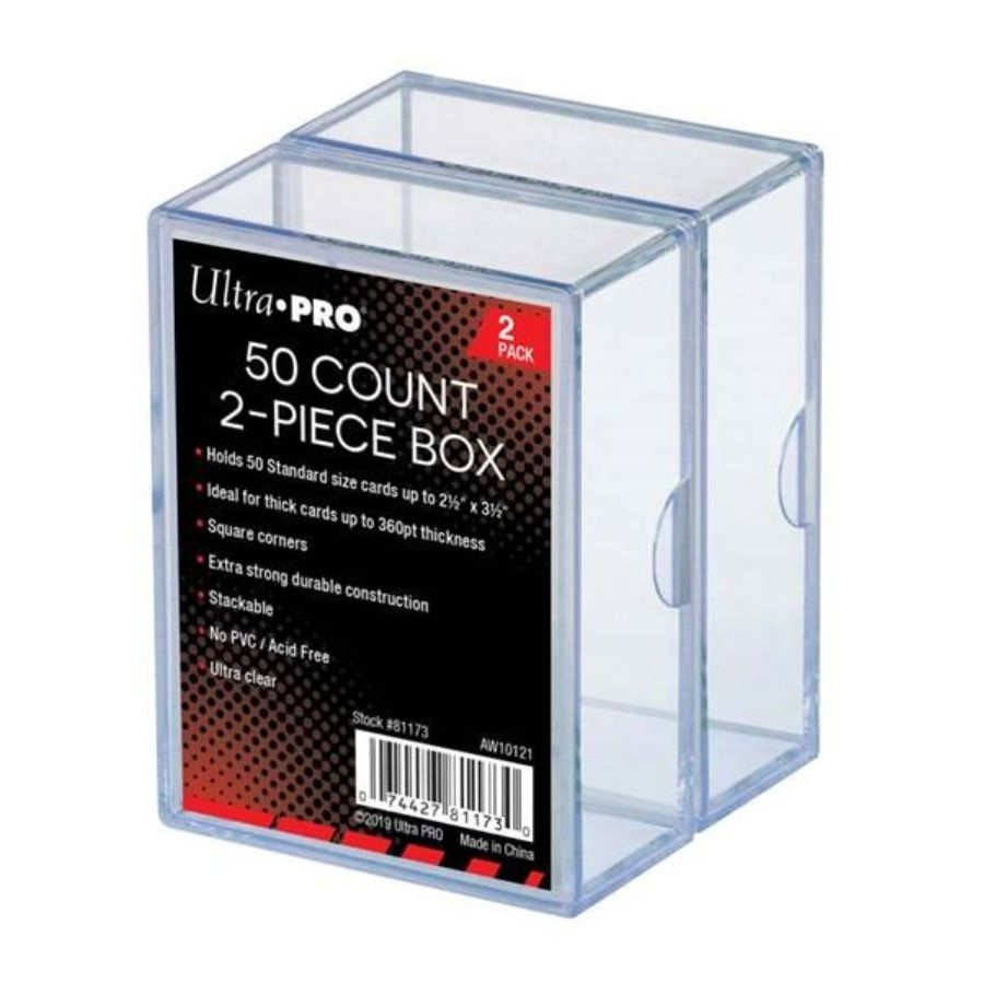 Ultra Pro Card Supplies Clear Deck Box 50 Count, 2 Piece 2 Pack - ToyWiz