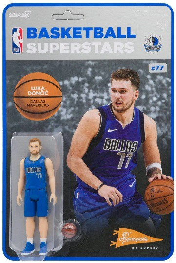 ReAction NBA Dallas Mavericks Luka Doncic 3.75 Action Figure Super7 ...