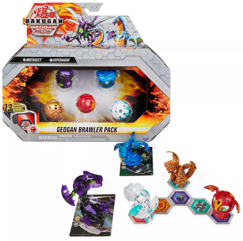 Bakugan Geogan Rising Brawler Pack Mutasect, Viperagon, Dragonoid ...