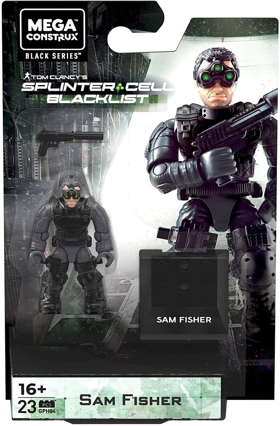 Mega Construx Splinter Cell Blacklist Black Series Sam Fisher Mini ...