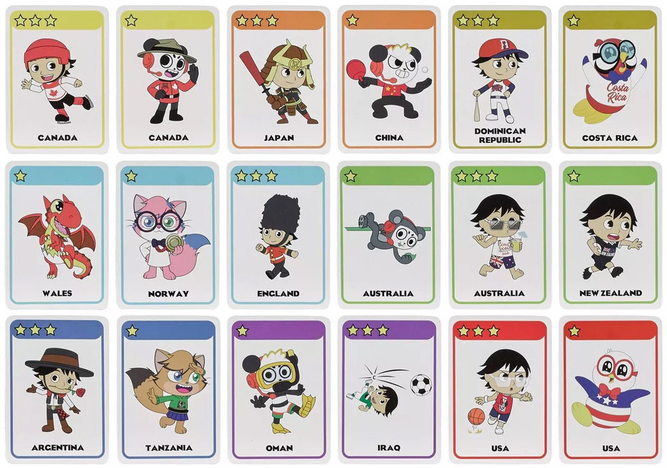Ryans World World Tour World Tour Board Game 2 Exclusive Micro Figures ...